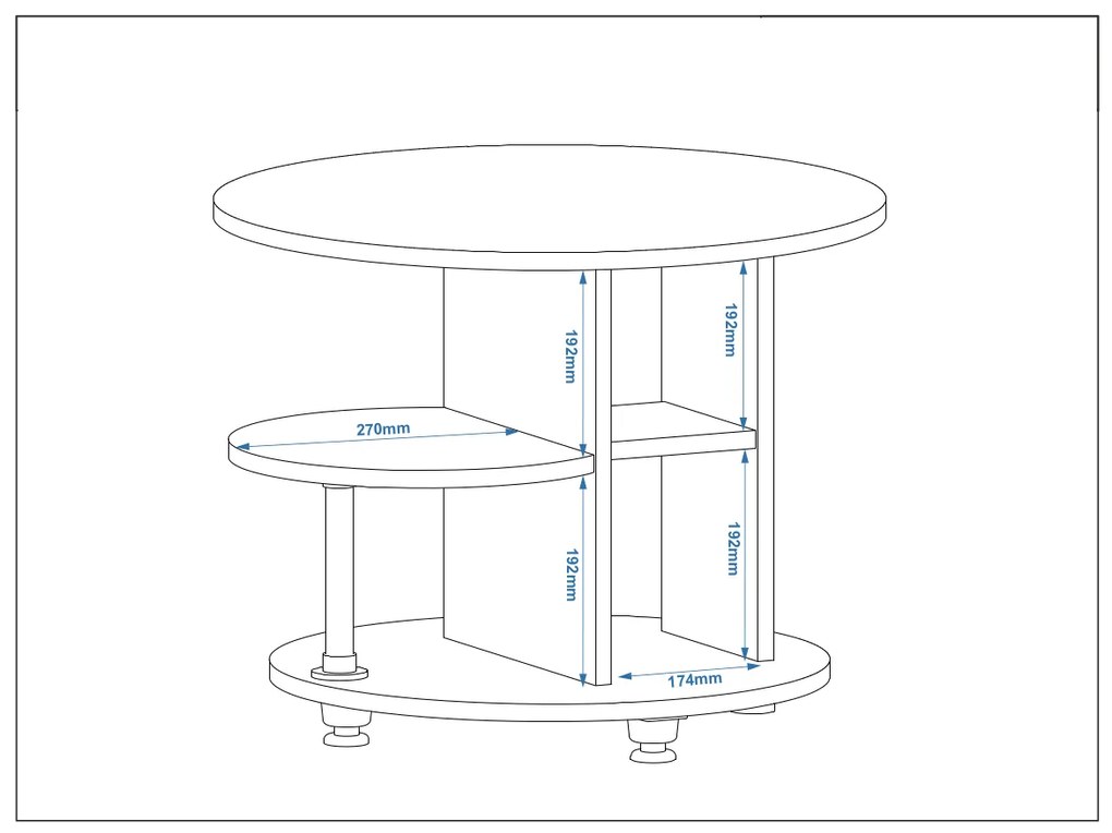 Vomaks unit, s.r.o. Konferenční stolek OMEGA Barva: ořech - tmavý