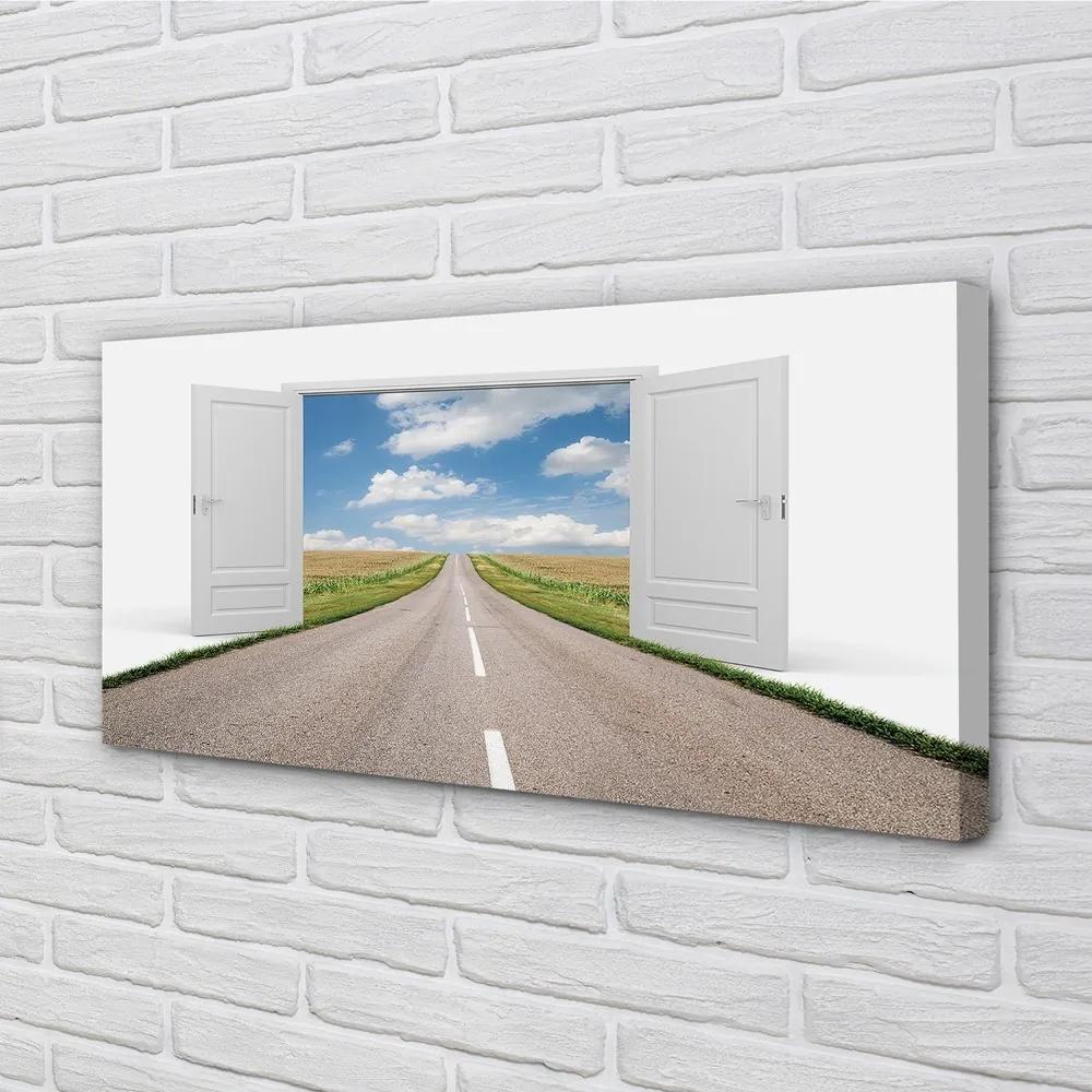Obrazy na plátně Polní cesta 3d dveře 140x70 cm