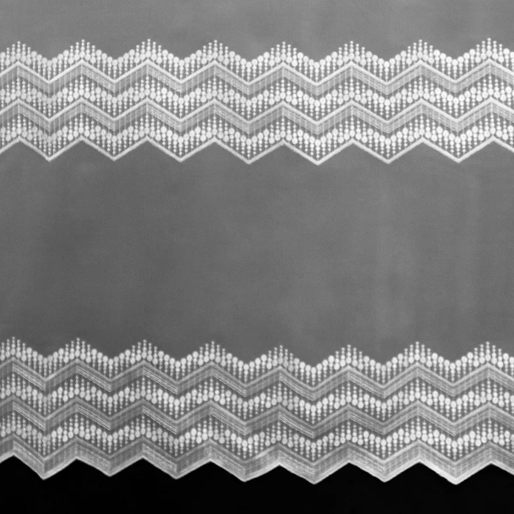 Mantis voálová záclona 515/601 vyšívané špičky, s bordurou, bílá, výška 260cm ( v metráži)