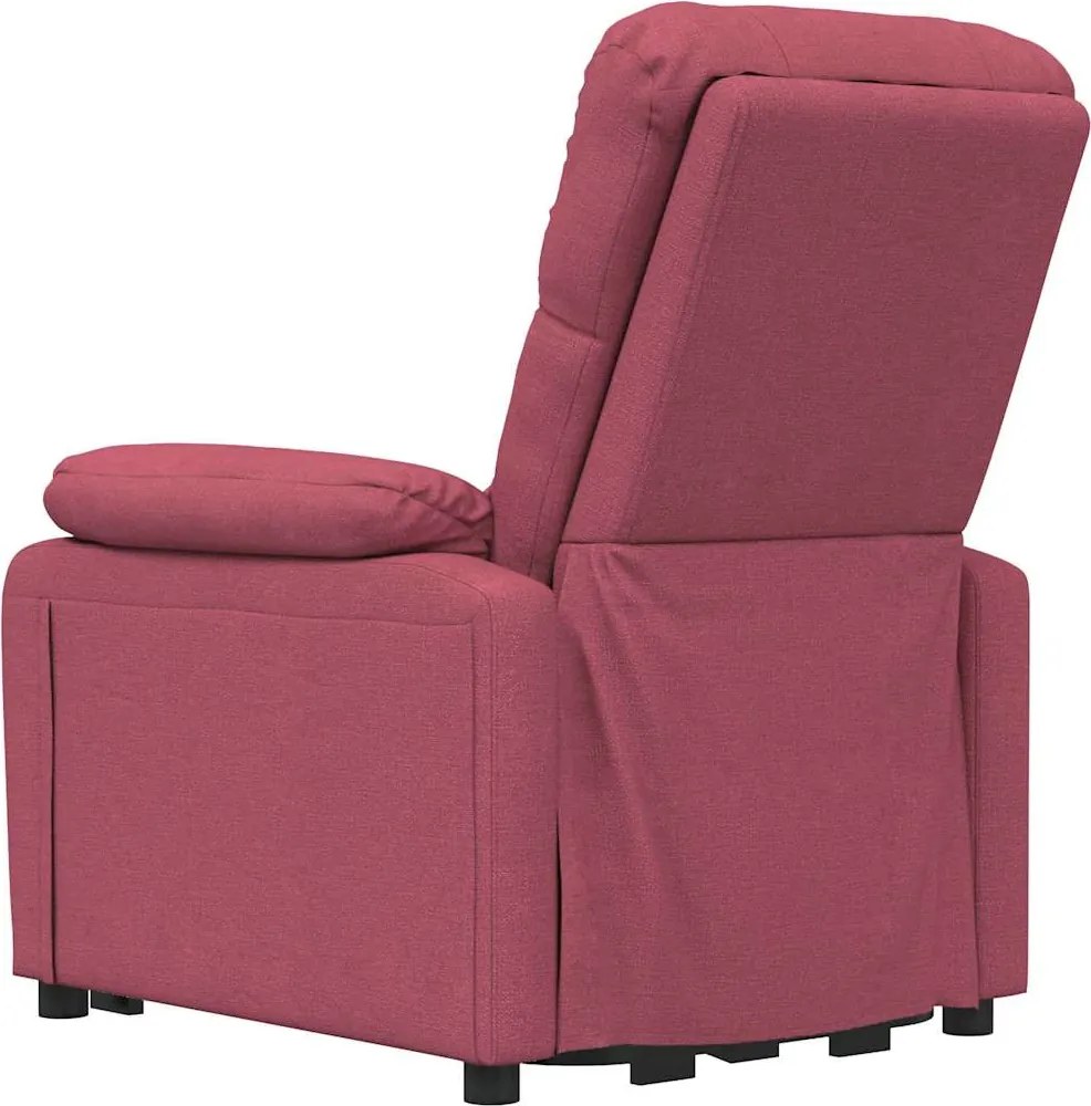 Elektrické masážní křeslo vínové textil 3073815