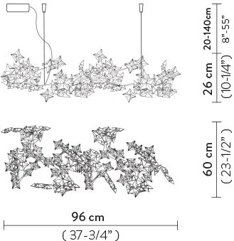 Slamp Závěsné svítidlo HANAMI LARGE Barva kabelu: transparentní
