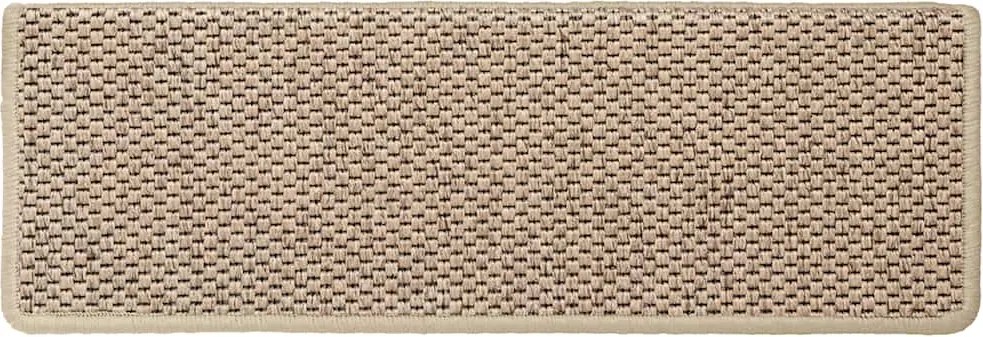 Samolepicí rohože na schody Sisal-Look 30 ks 65x21x4 cm Písek 3365891