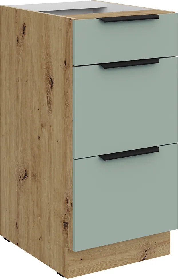 ARIA st | dolní skříňka 40 D 3S zásuvková | 40 cm | PREMIUM BOX | artisan/aquamarine