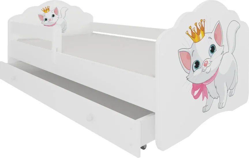 Postel s matrací, zábranou a šuplíkem CASIMO CAT 160x80