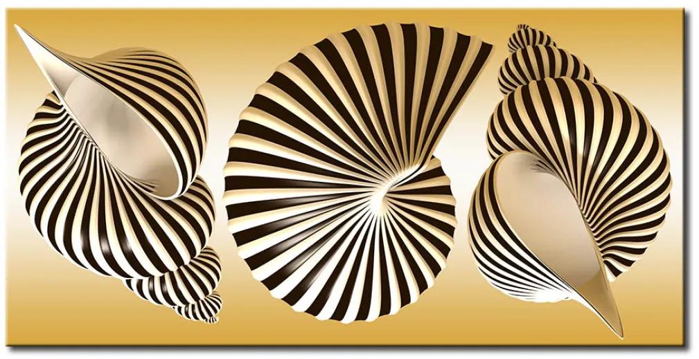 Obraz Fibonacciho posloupnost (1-dílný) - mořský motiv s 3D abstrakcí