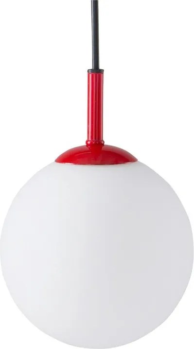 Červené/bílé skleněné závěsné svítidlo ø 13 cm Ekman – Jotex