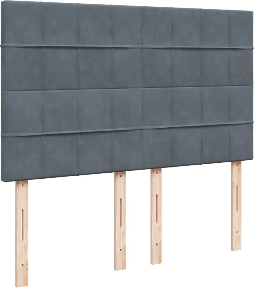 Box spring postel s matrací tmavě šedá 160x200 cm samet 3293255