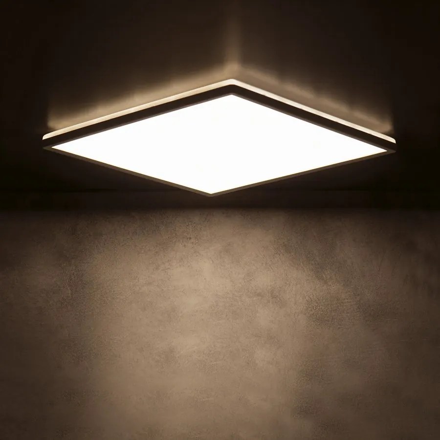 KANLUX KANLUX, AZPO stropní LED svítilna, 225x225mm, 12,3W, 3000/4000/6000K, IP54, černá mat, 31531