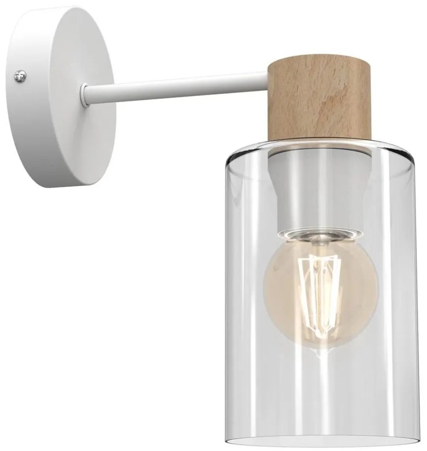 Nástěnná lampa MADERA 1xE27/60W/230V bílá/dřevo