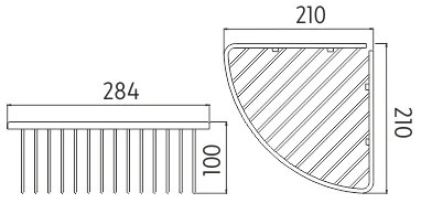 Nimco Drátěná rohová polička AX 507-26