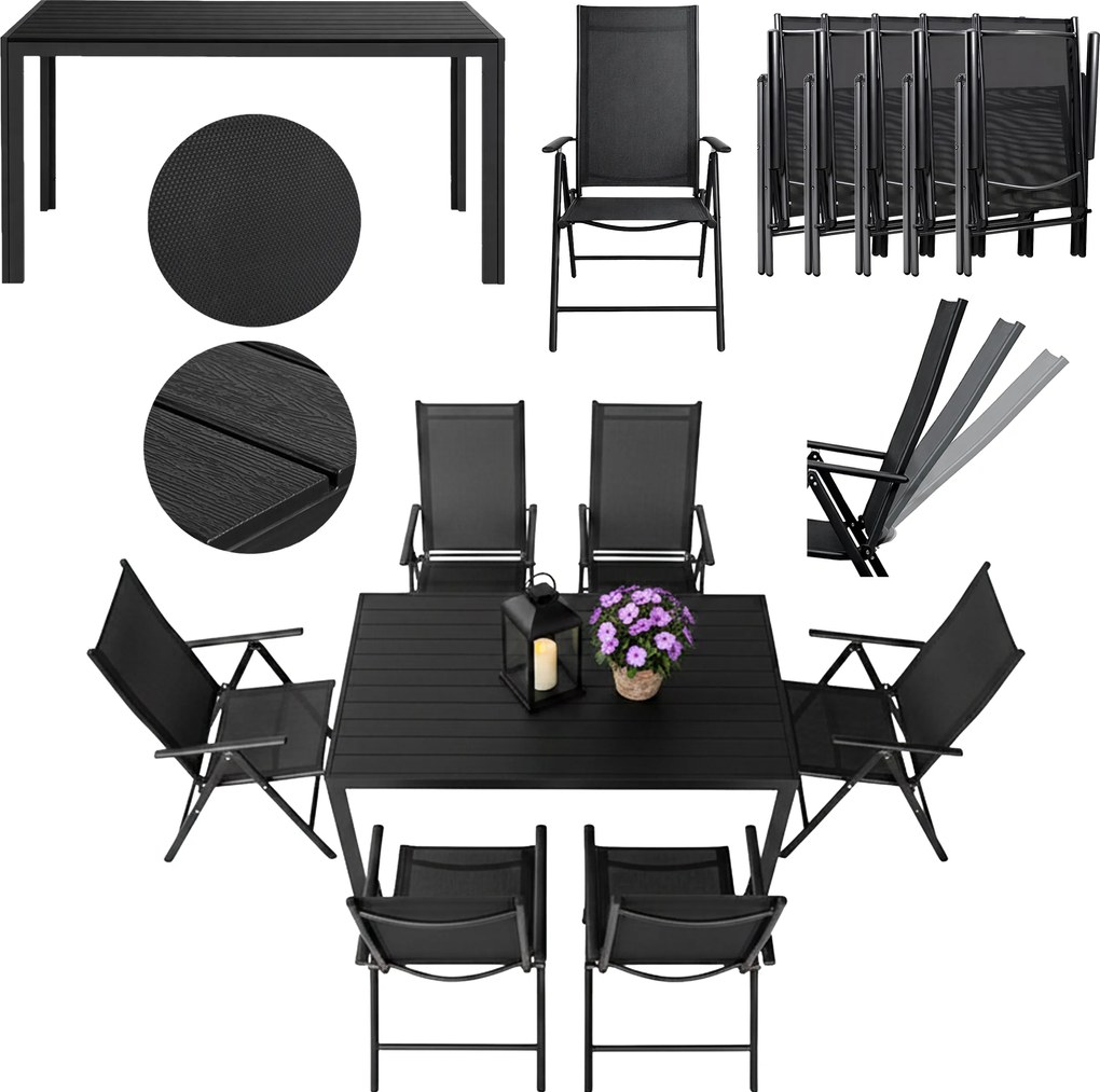 Velaco Zahradní 6-dílný set, černý, VERA