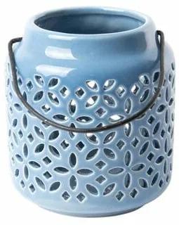 Esschert Design ESSCHERT DESIGN Lucerna na čajovku, keramika, pr. 9,9 cm BALENÍ OBSAHUJE 3 KUSY! | obláčková modrá
