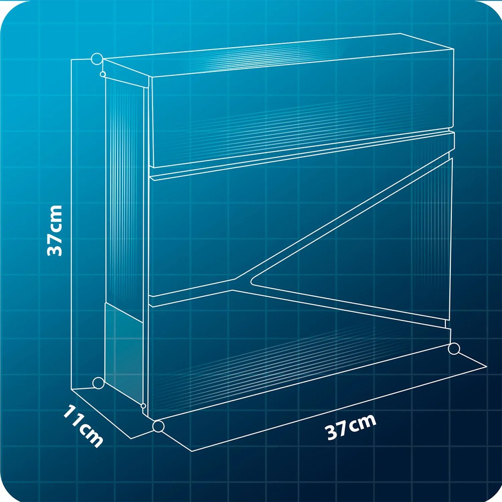Humberg Schránka na dopisy 37x37x10,5 cm antracitová HM-862