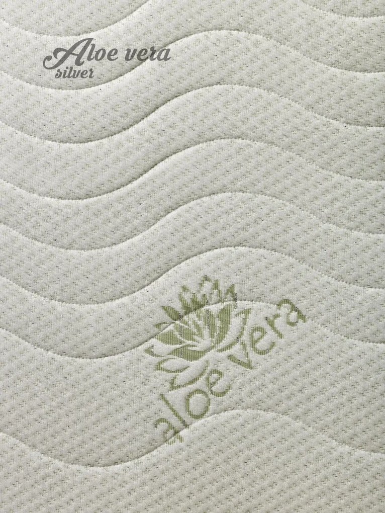 TEXPOL LUXURY - luxusní vysoká matrace s potahem Aloe Vera Silver 100 x 210 cm