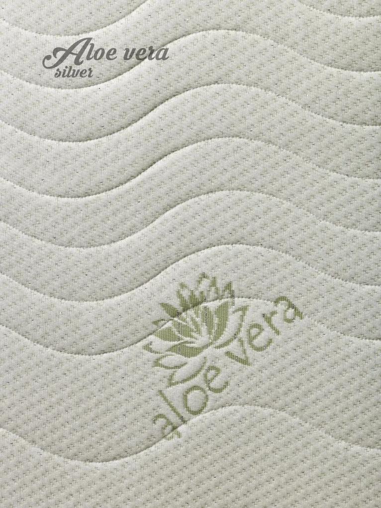 TEXPOL LUXURY - luxusní vysoká matrace s potahem Aloe Vera Silver 120 x 200 cm