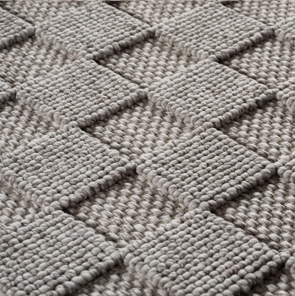 Ayyildiz, Kusový koberec Helix 2203 silver kruh, 80x80, šedá, chodba / předsíň