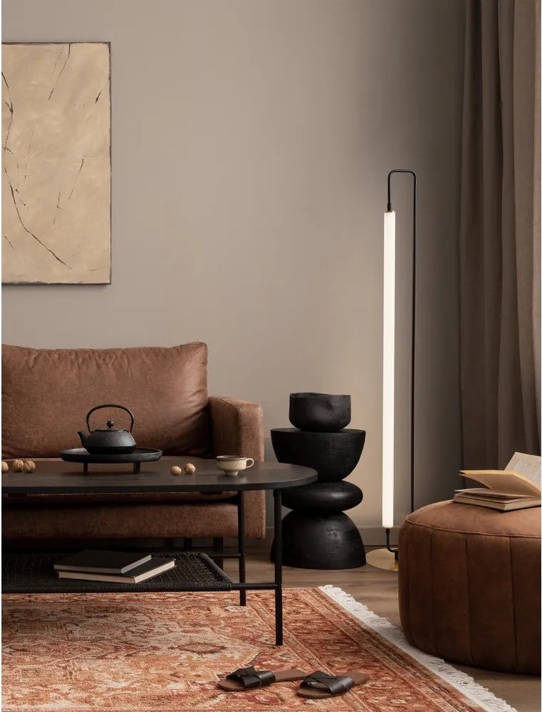 Bílá/matně černá kovová LED stojací lampa (výška 150 cm) Wetro – Nova Luce