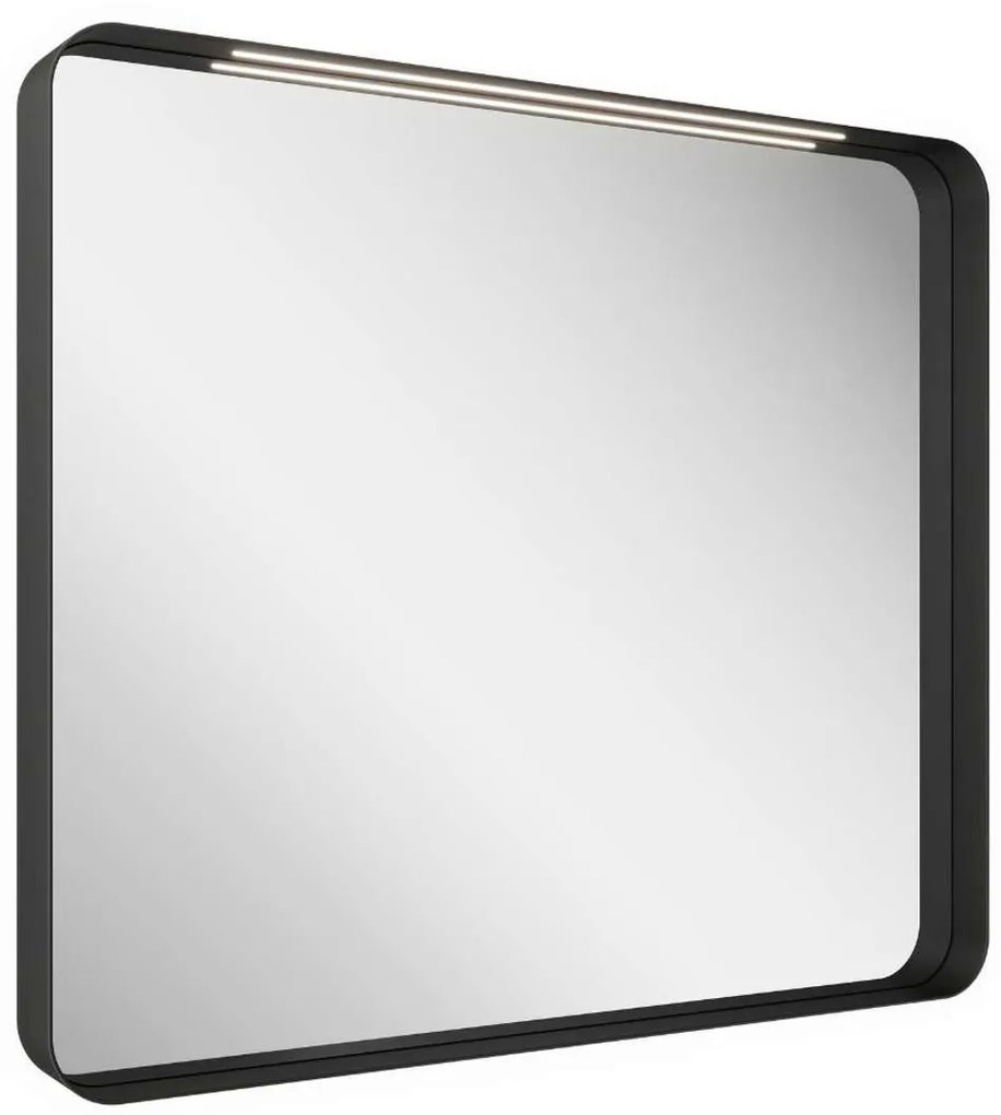 Ravak Strip - Zrcadlo s LED osvětlením, 91x71 cm, černá X000001572