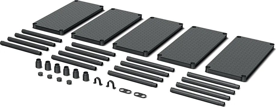 Prosperplast Regál plastový 5 polic STACKARO MIDDLE 74 x 36 x 172,5 cm - černý
