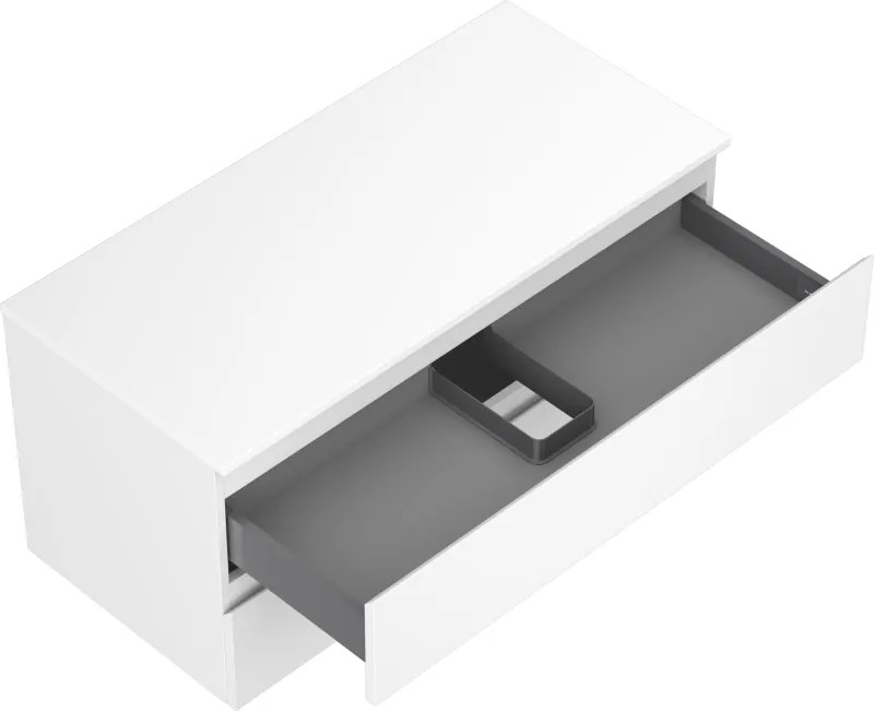 Mexen Orio, koupelnová skříňka 100 cm s horní částí, 2 zásuvky, bílá matná, 91A10-10047-2-BFFC01