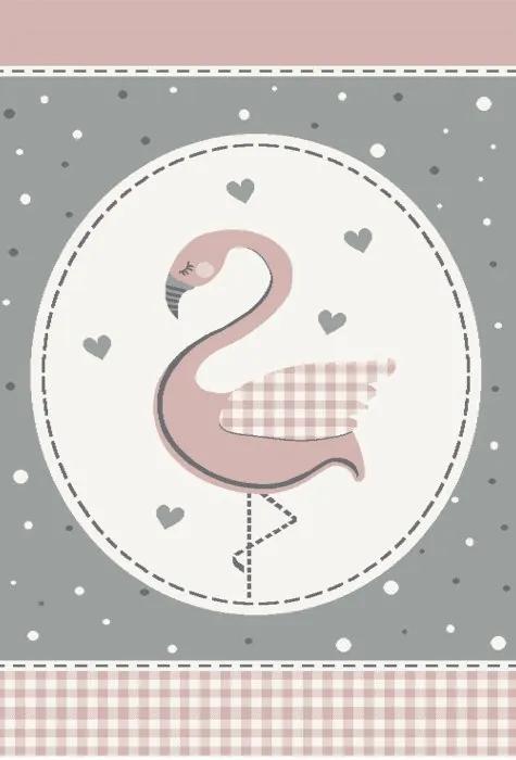 Vopi | Dětský koberec Kiddy 22354/095 Flamingo - 120 x 170 cm