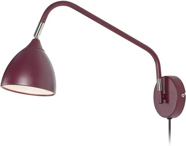 Markslojd 107584 VALENCIA - Nástěnná lampa s kabelem do zásuvky, barva  burgundy | BIANO