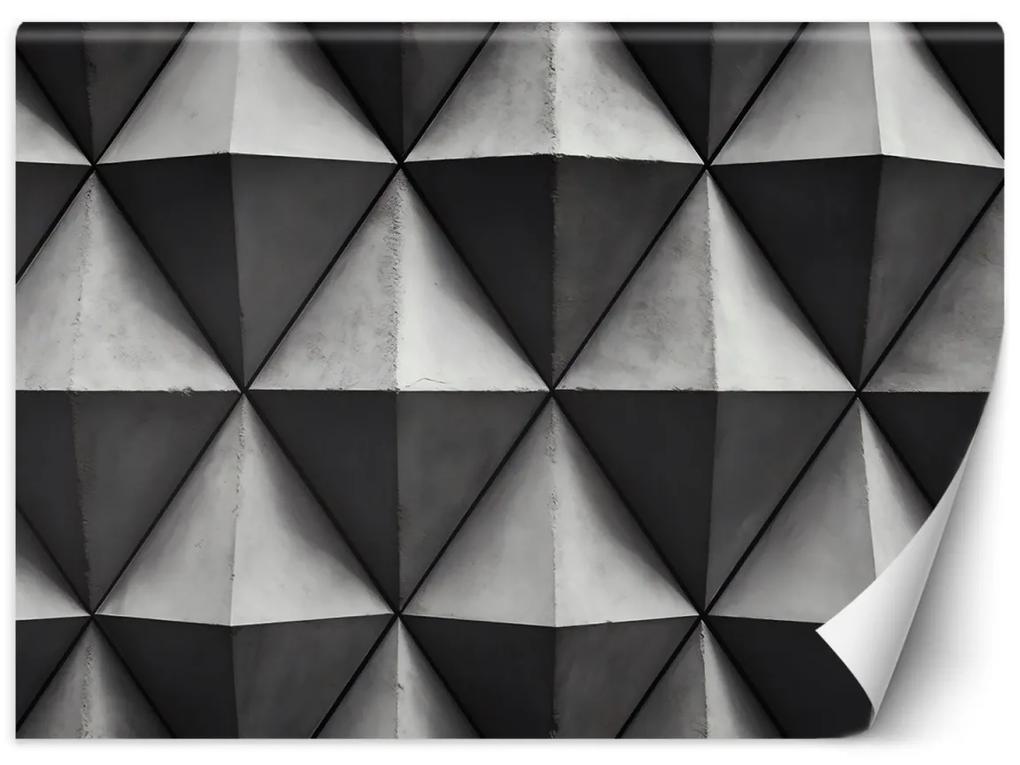 Fototapeta, Geometrické trojúhelníky 3D - 350x245 cm