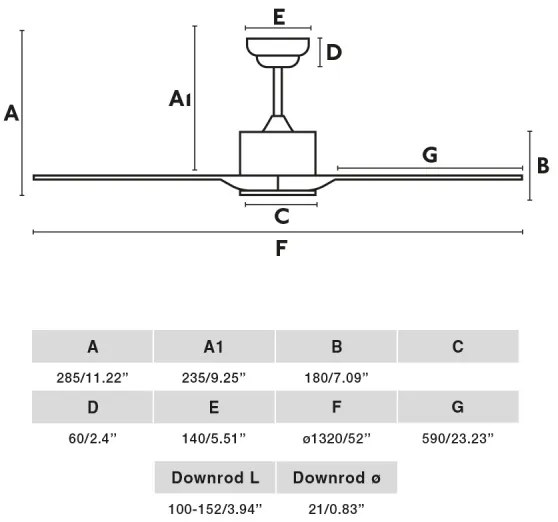 FARO 33750DC - Stropní ventilátor LUZON L bílá + dálkové ovládání