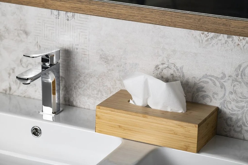 Aqualine Aqualine, BAMBUS odpadkový koš kulatý 5l, bílá, BI007