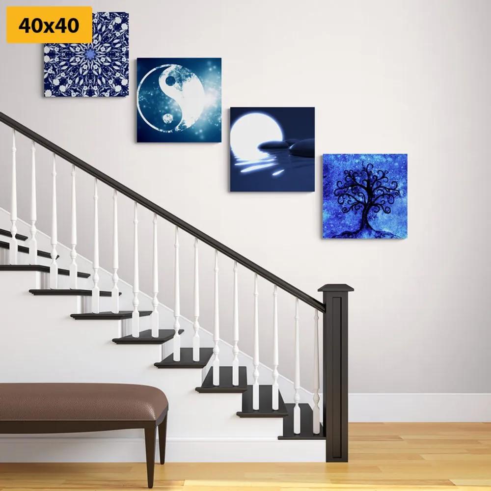 Set obrazů Feng Shui v modrém provedení Varianta: 4x 40x40