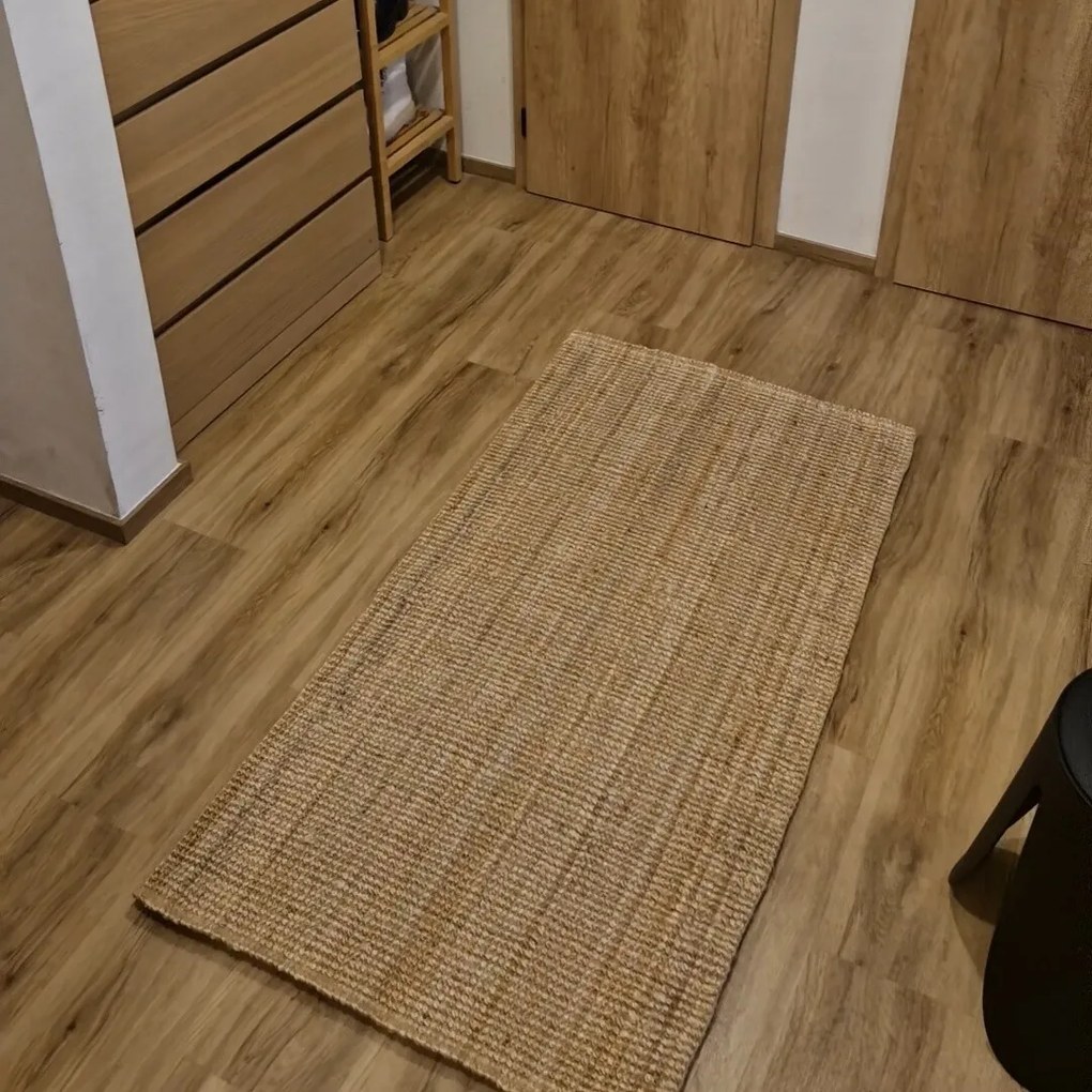 Hanse Home, Kusový koberec Bouclé Jute 105974 Natural Golden, 80x150, béžová, chodba / předsíň