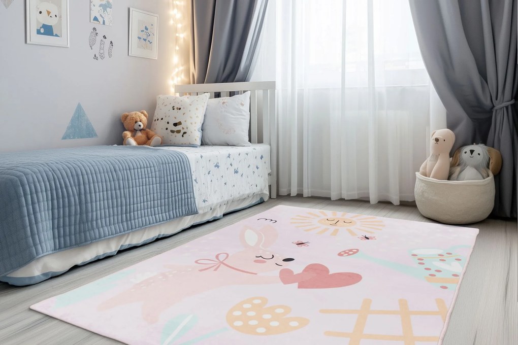 Detský kusový koberec Magic Kids ML 106 Lora, 160x230, ružová, detská izba, Obsession