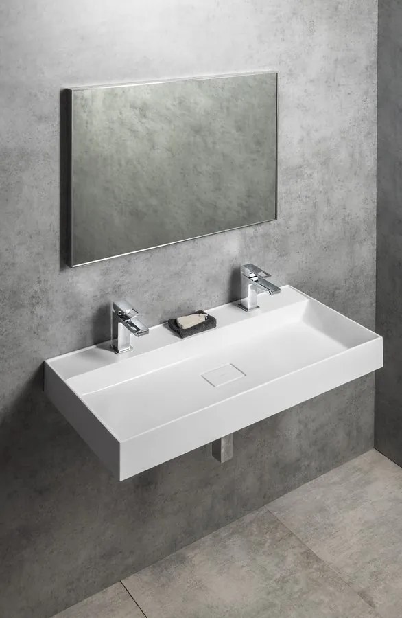 Sapho GODIVA 96 x 44 cm GU096-2 umyvadlo 2 otvory pro baterii bílá
