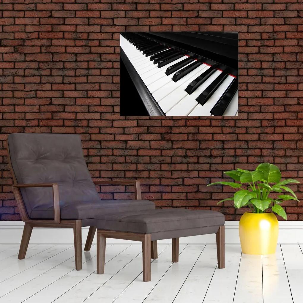 Skleněný obraz kláves piána (70x50 cm)