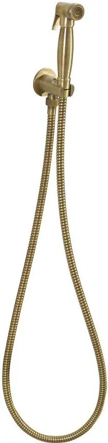 Reitano Rubinetteria, Bidetová sprcha retro s hadicí a držákem sprchy s vyústěním, bronz, 9106