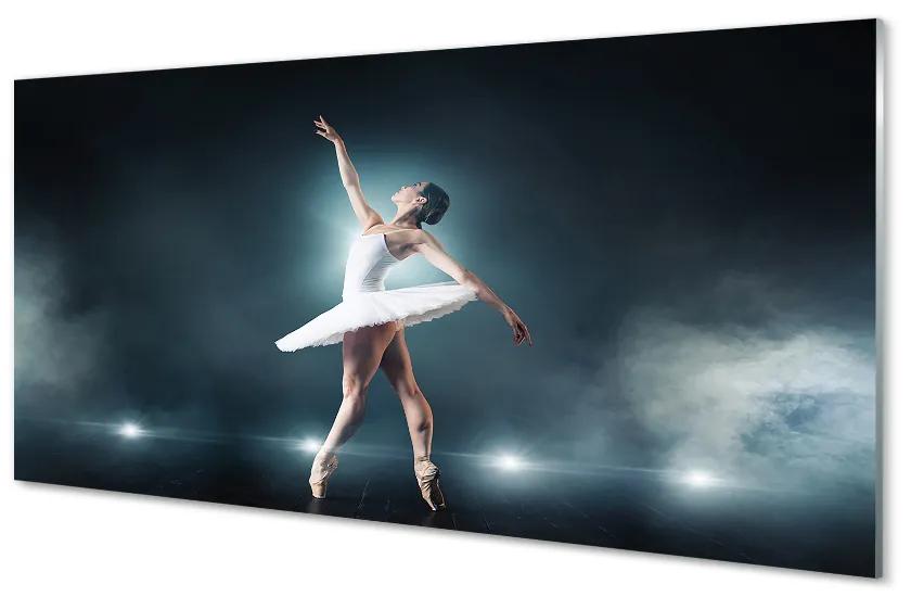 akrylový obraz Bílý balet šaty žena 125x50 cm