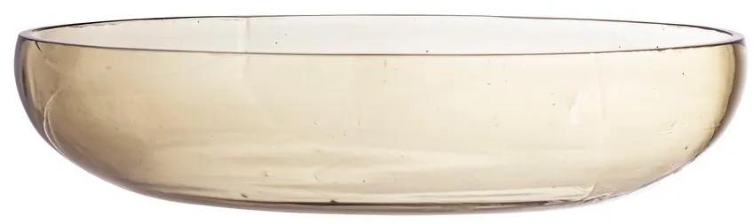 Bloomingville Skleněná mísa Casie Glass Brown ⌀ 21cm, hnědá barva, sklo