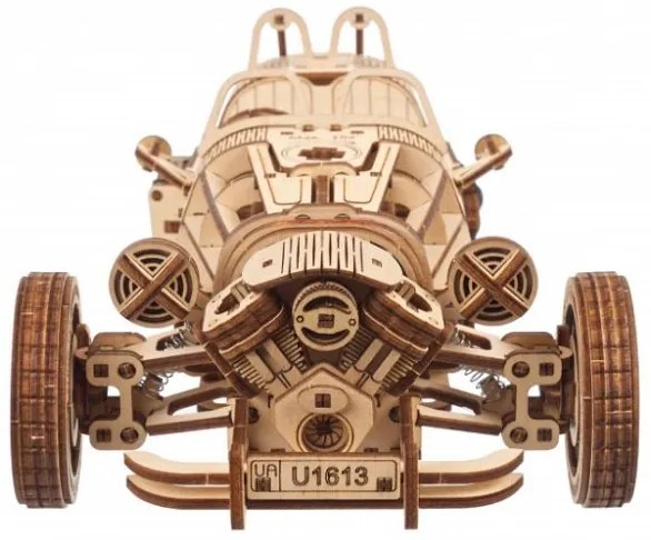 Ugears 3D dřevěné mechanické puzzle Tříkolka UGR-S
