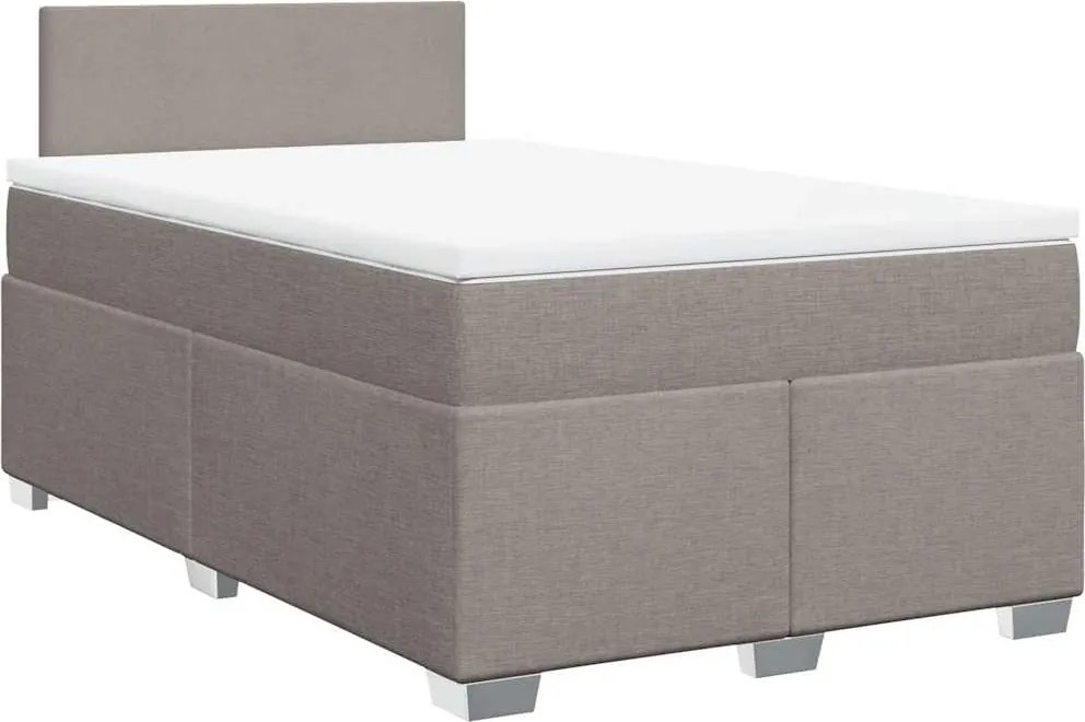 Box spring postel s matrací taupe 120x190 cm textil 3285824