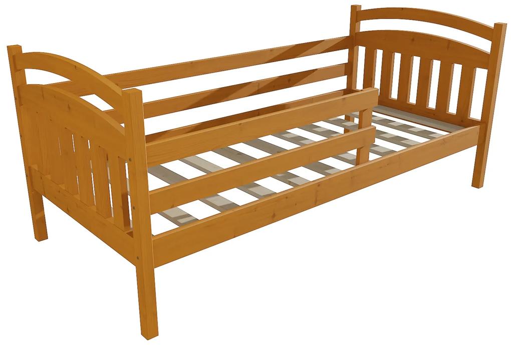 Vomaks Dětská postel DP 015 se zábranou Rozměr: 80 x 180 cm, Barva: moření olše
