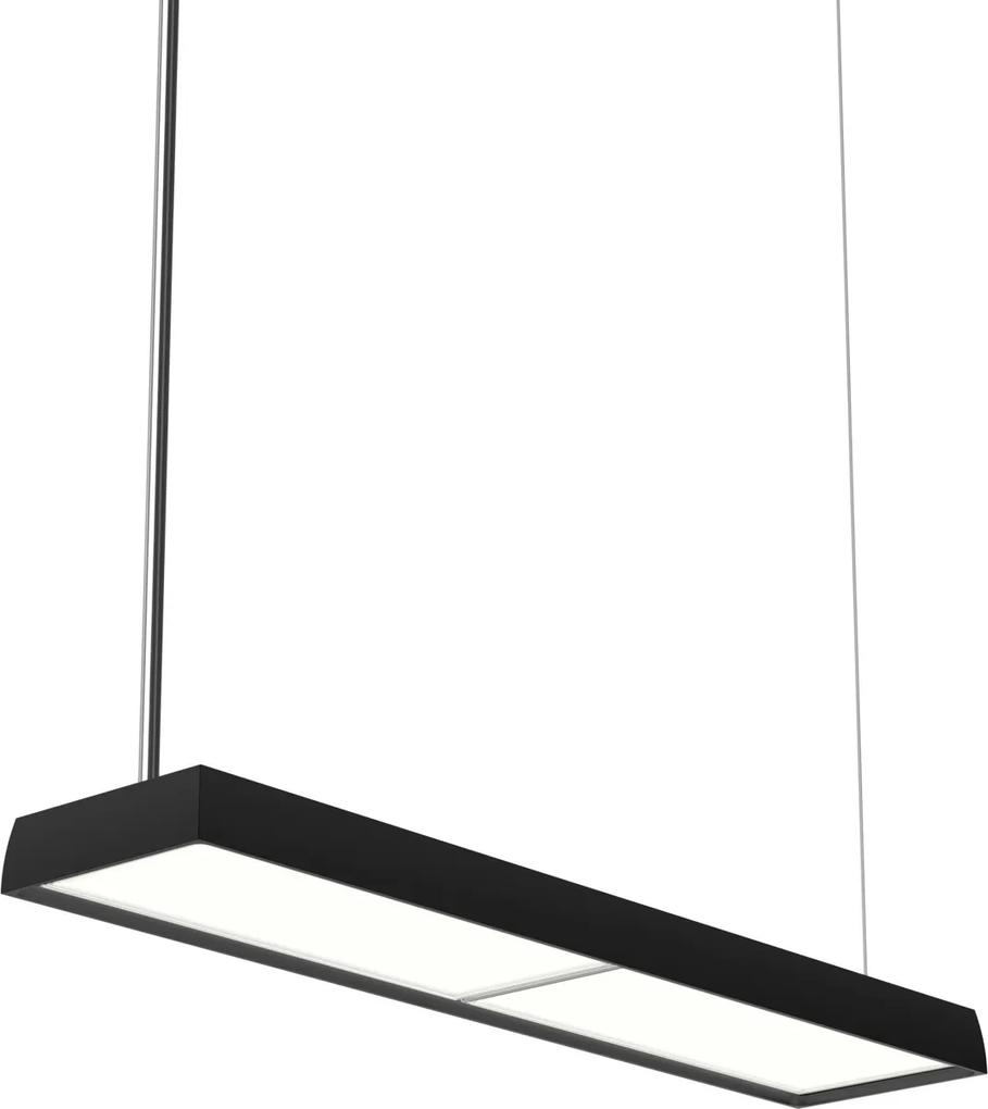 Závěsná lampa Slim Box Suspended LED 3000K s mikroprismatickým difuzorem ovládání osvětlení Dali černá