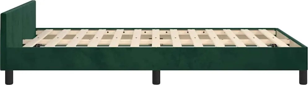 Rám postele bez matrace tmavě zelená 120 x 200 cm samet 3125626