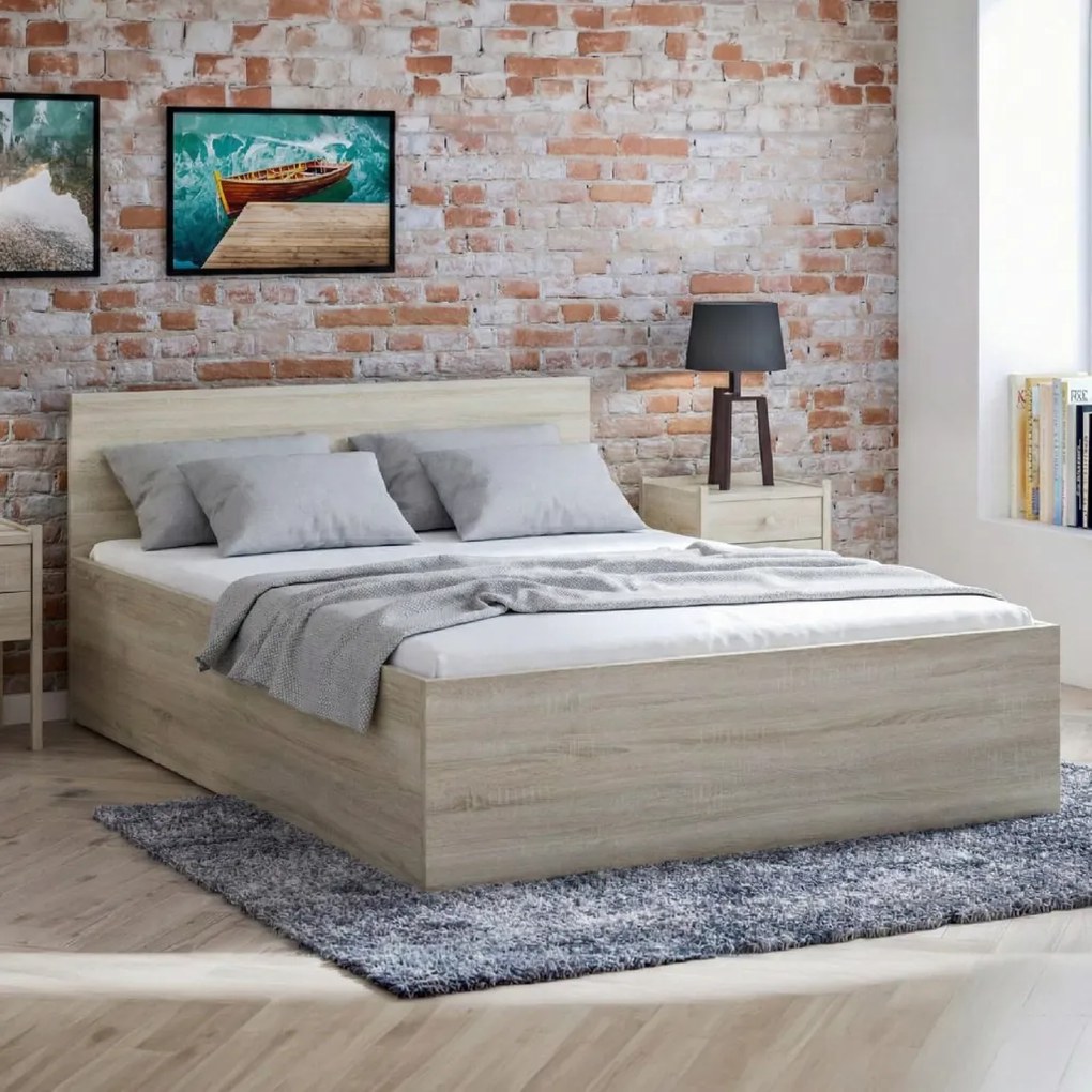 Maxi Postel STELA 90x200 cm, Dub sonoma