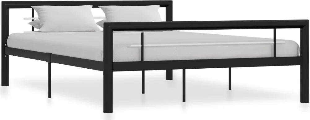 vidaXL Rám postele kov 120 x 200 cm [284558] Barva: Bílá a černá