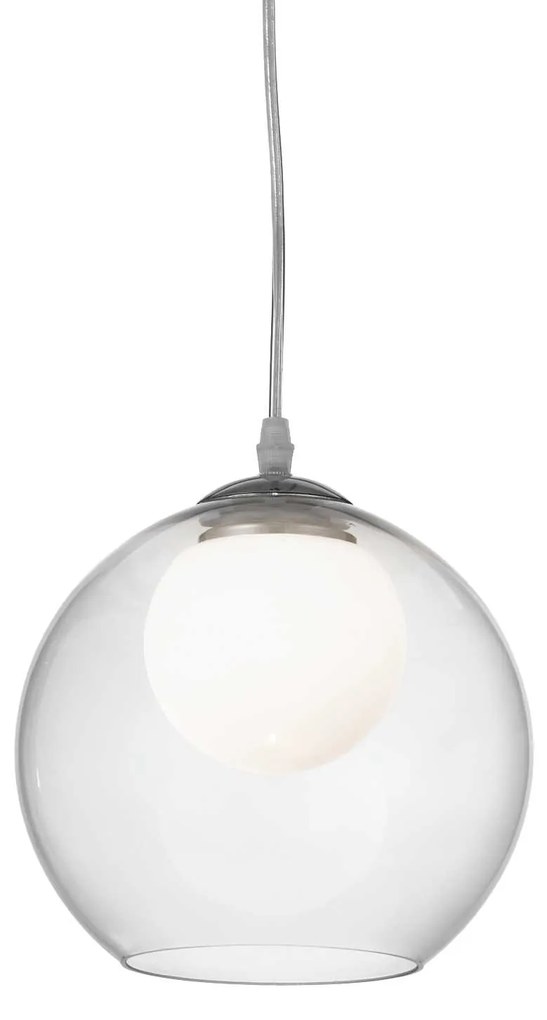 Ideal Lux Závěsné svítidlo NEMO SP1 ø 20 cm, v. max. 233 cm Barva: Chrom