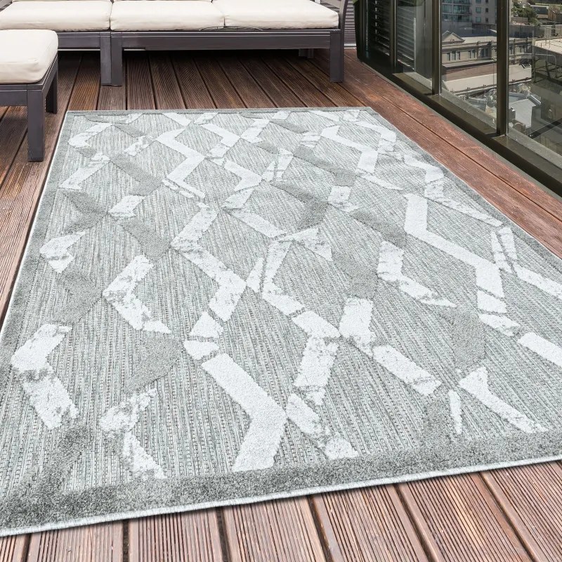 Ayyildiz, Kusový koberec Bahama 5158 Grey – na ven i na doma, 80x250, šedá, chodba / předsíň