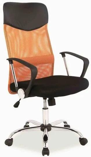 Kancelářská otočná židle Q-025 - oranžová