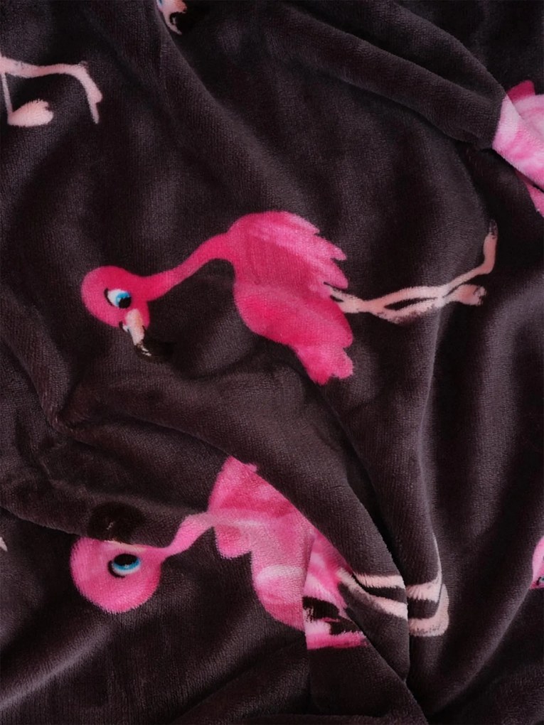 MK Lůžkoviny Povlak na polštář mikroplyš 70 x 90 cm - Flamingos