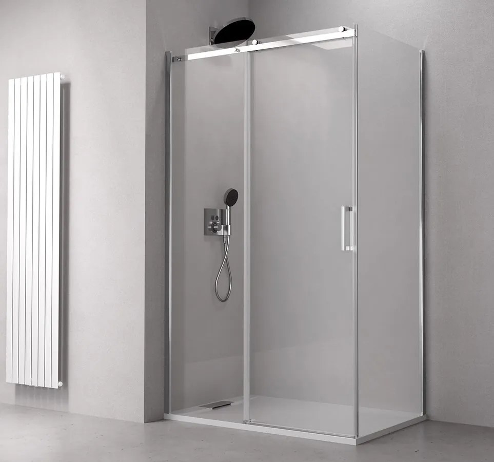 Polysan Sapho, THRON LINE ROUND čtvercový sprchový kout 1000x1000mm, kulaté pojezdy