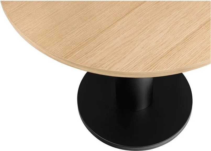 Kulatý jídelní stůl s deskou v dubovém dekoru ø 80 cm Sool – noo.ma